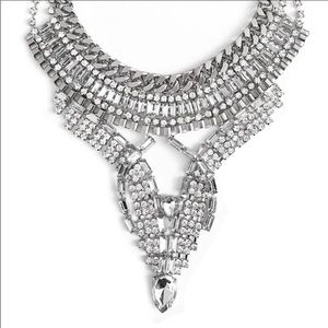Jewelry | Chain Link Rhinestone Arrow Bib Necklace | Poshmark